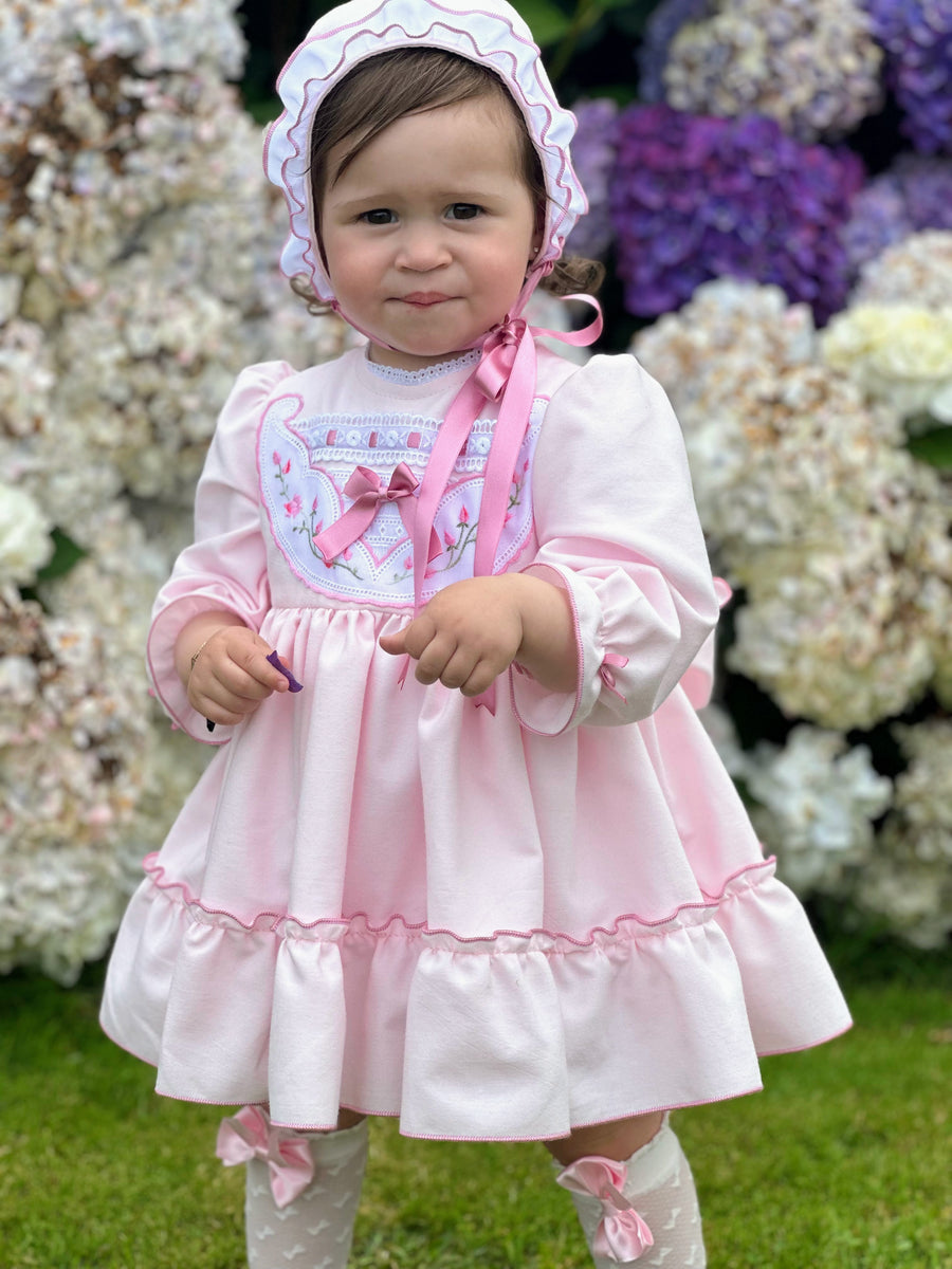 Sonata Infantil AW24 Spanish Baby Girls Pink Dress & Pants IN2443 - 5 ...
