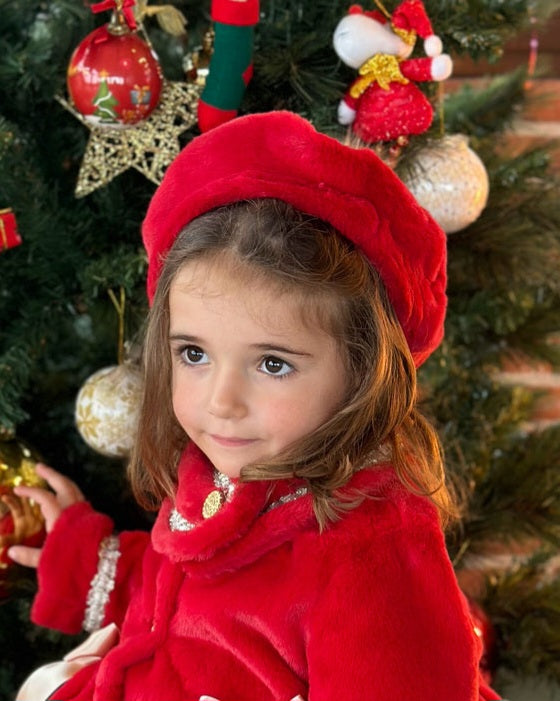Sonata Infantil Spanish Girls Red Fur Beret IN2406 - MADE TO ORDER – My ...