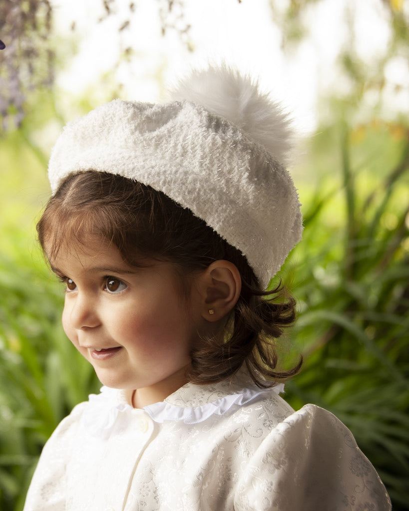 Sonata Infantil AW24 Spanish Girls Luxury Ivory Beret IN2402 - MADE TO ...