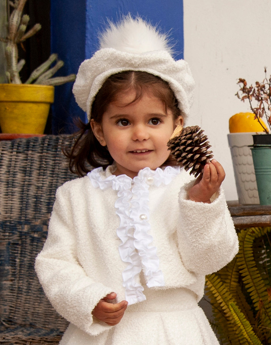 Sonata Infantil AW24 Spanish Girls Luxury Cream Jacket IN2402 - MADE T ...