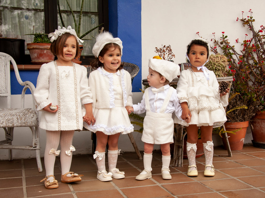 Sonata Infantil AW24 Spanish Girls Luxury Ivory Beret IN2402 - MADE TO ...