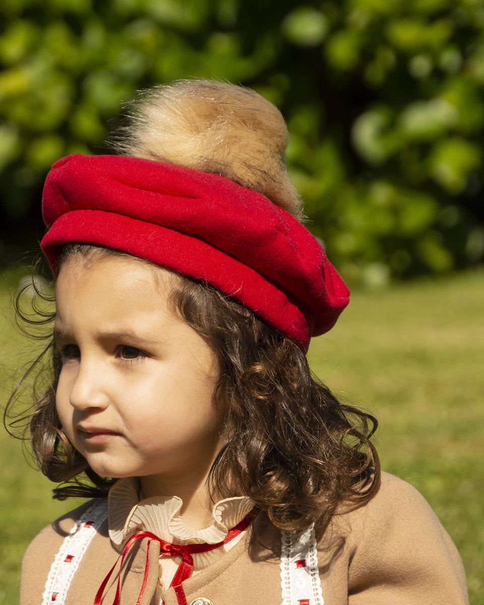 Sonata Infantil AW24 Spanish Girls Red & Camel Beret IN2430 - MADE TO ...
