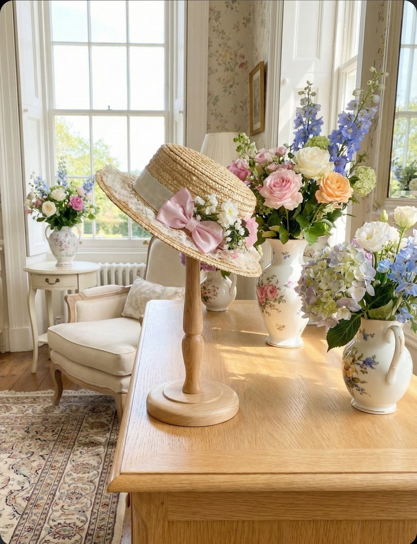 Sonata Infantil SS26 Girls Straw Boater Hat ~ MADE TO ORDER – My Fair ...