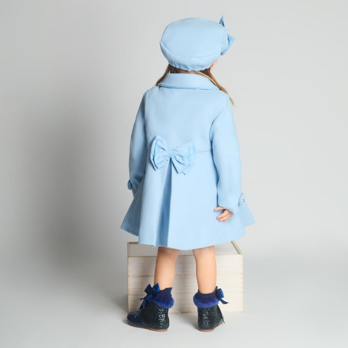 Beau Kid Traditional Girls Blue Coat & Hat Set 1508 – My Fair Baby Boutique