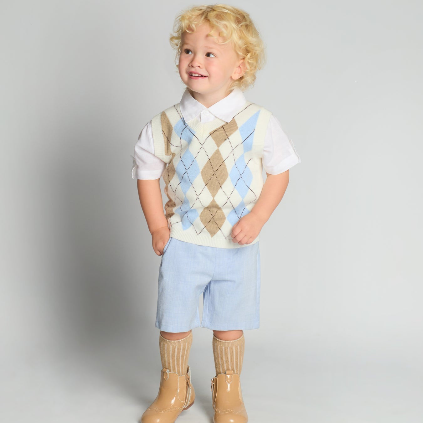 Beau Kid SS26 Boys Blue Short & Tank Top 3pc Set T102 – My Fair Baby ...